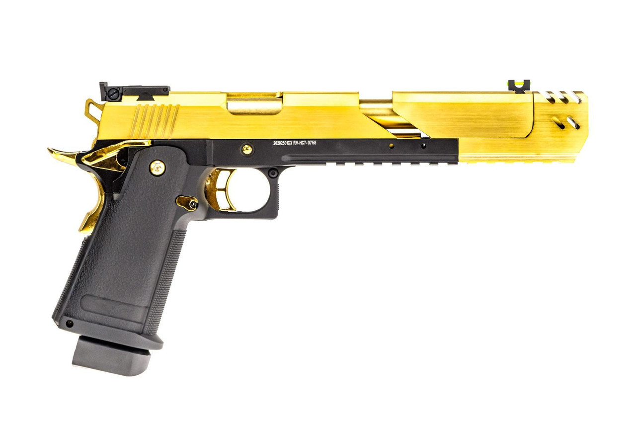 Raven Hi Capa Dragon 7 Gas Blowback Pistol in Gold - bbgunsuk.co.uk