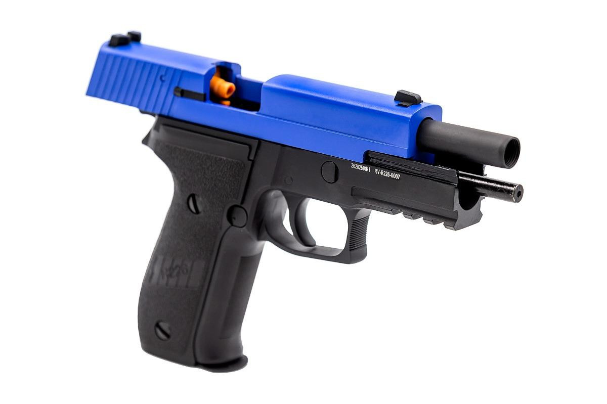 Raven R226 Gas Blowback pistol with Rail in Blue - bbgunsuk.co.uk