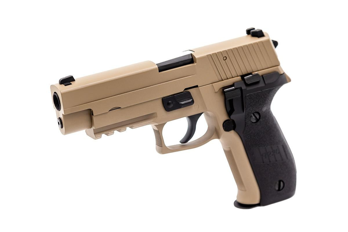 Raven R226 Gas Blowback pistol with Rail in Desert Tan - bbgunsuk.co.uk