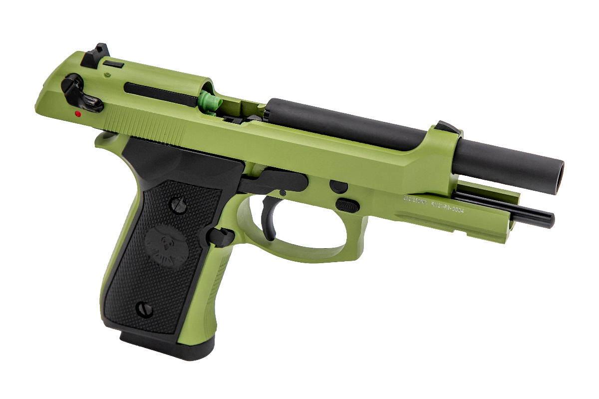 Raven R9 Replica M92 Gas Blowback pistol in Green - bbgunsuk.co.uk