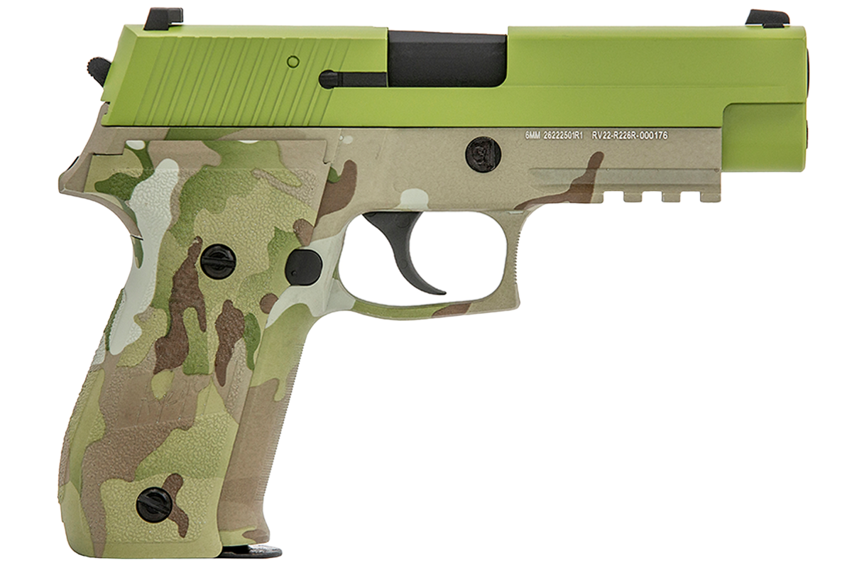 Raven R226 HYDRO GBB Airsoft pistol with Green Rail in Camo - bbgunsuk ...