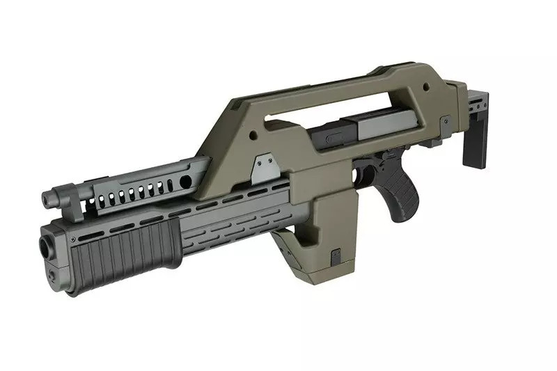 Snow Wolf M41A Pulse Rifle AEG - The Alien Gun in Olive Drab - bbgunsuk ...