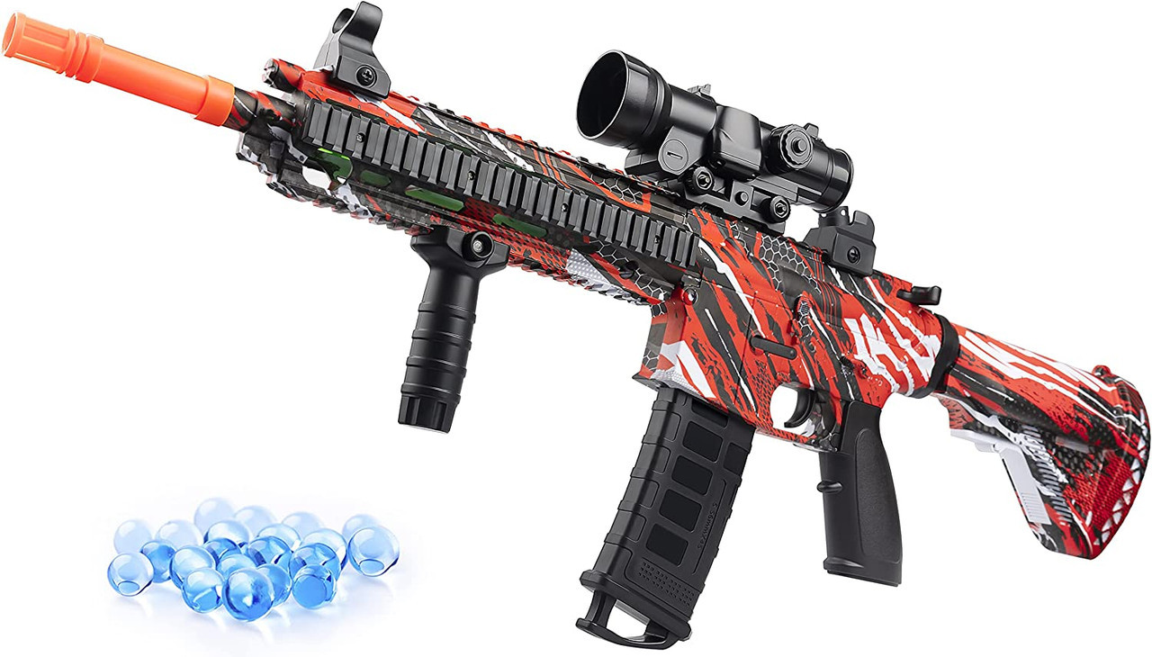 Graffiti Red Gel Ball Blaster M416K Full Auto Rechargeable - bbgunsuk.co.uk