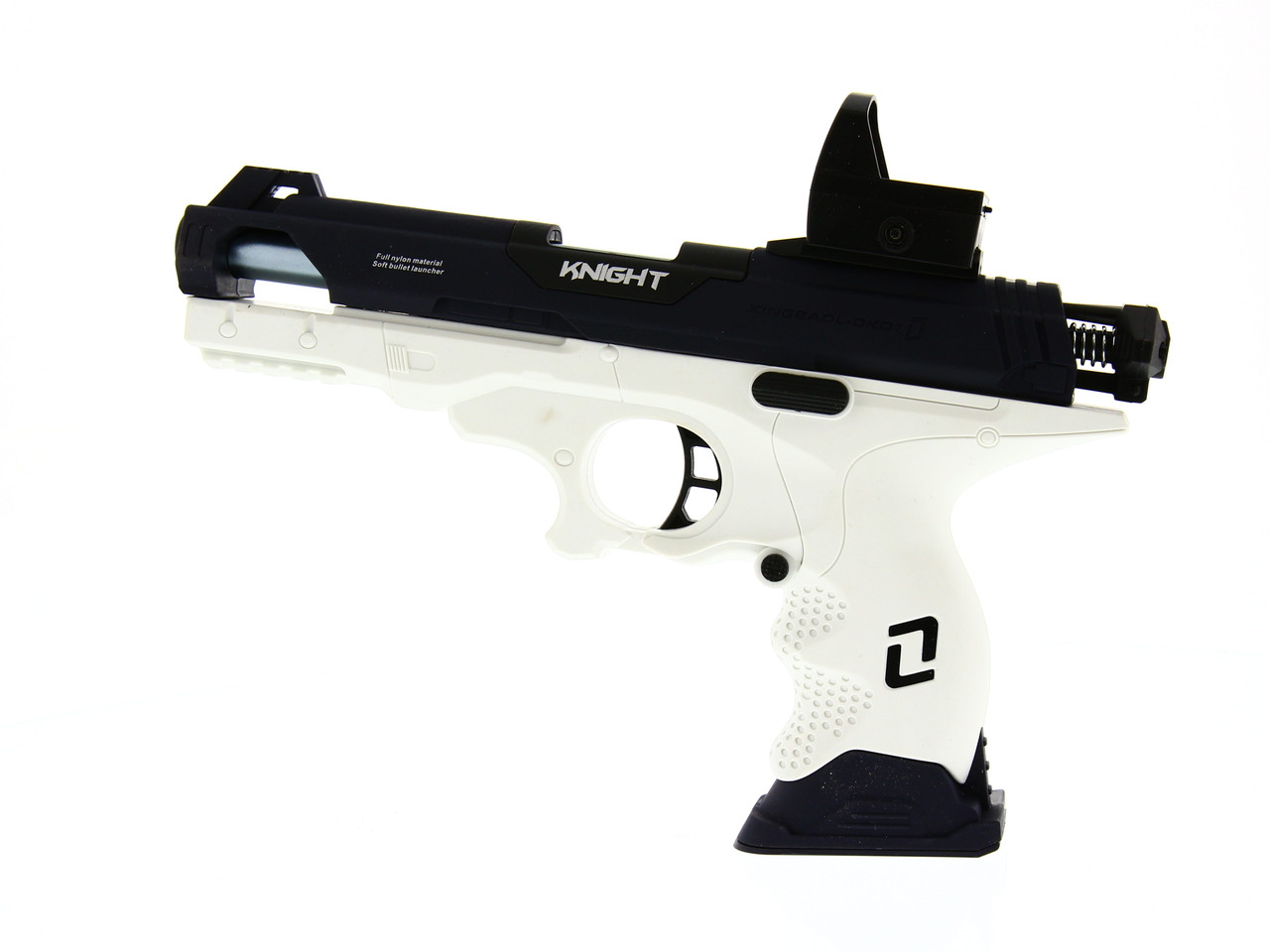Dark Knight Shell Ejecting Soft Dart Pistol in White - bbgunsuk.co.uk