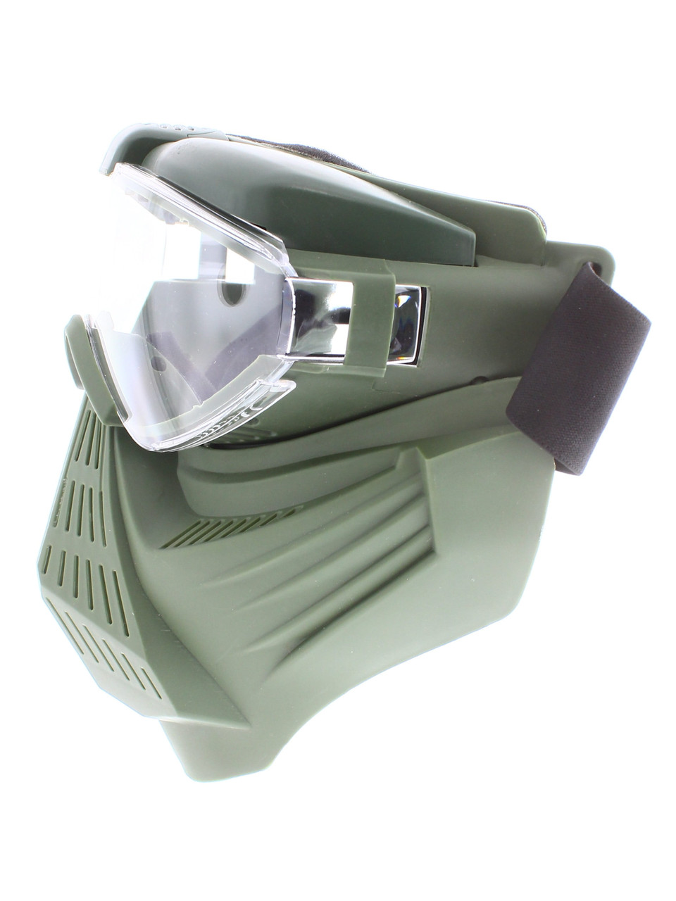 Airsoft Full Face Mask K04 with Plastic Lens In Green - bbgunsuk.co.uk