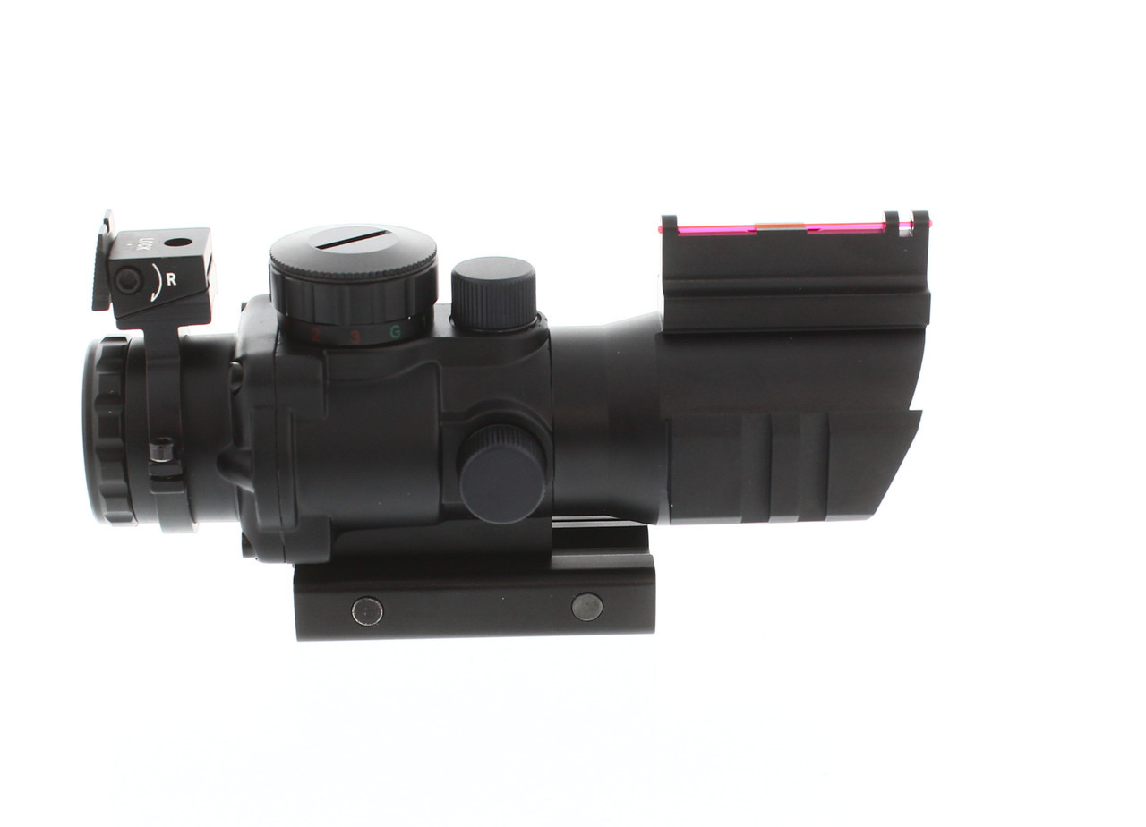 Illuminated reticle fibre optic sight Skirmish Tactical 4X32mm Rifle ...