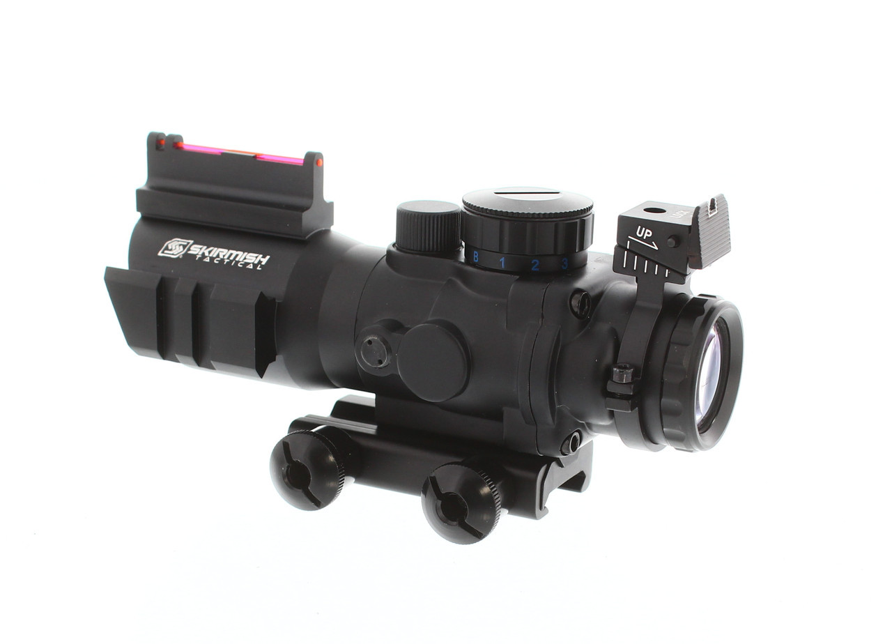 Illuminated reticle fibre optic sight Skirmish Tactical 4X32mm Rifle ...
