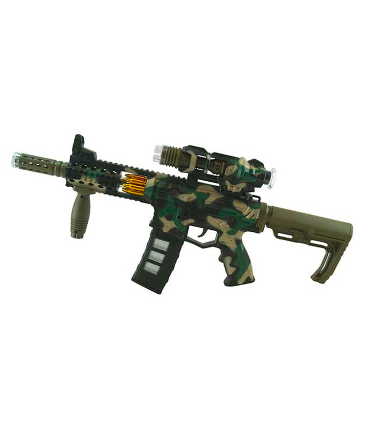 Kombat Uk light up M4 Camo Toy Rifle With lights and Sounds - bbgunsuk ...