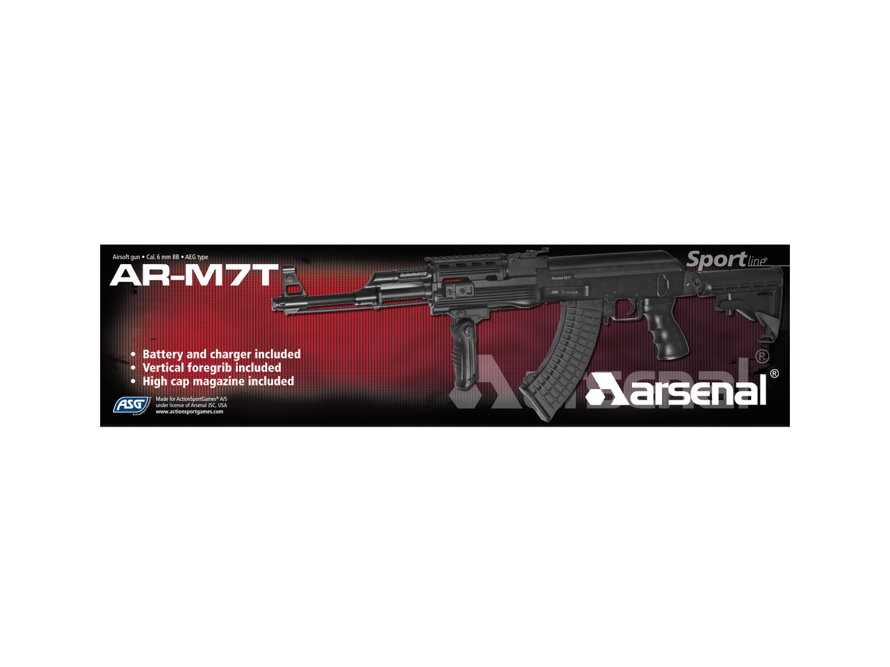 ASG Arsenal AR-M7T M95 AEG Airsoft Gun in Black - bbgunsuk.co.uk