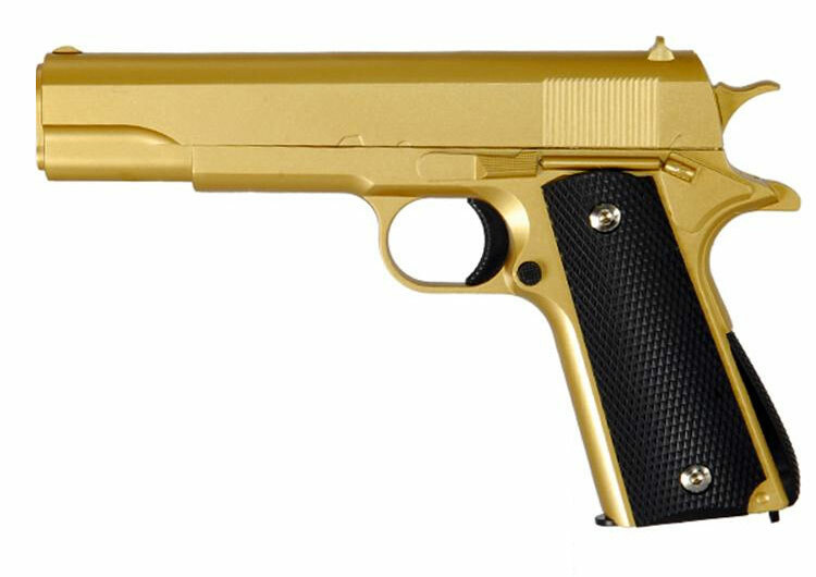 Galaxy G13 Full Metal M1911 Pistol BB Gun in Gold - bbgunsuk.co.uk