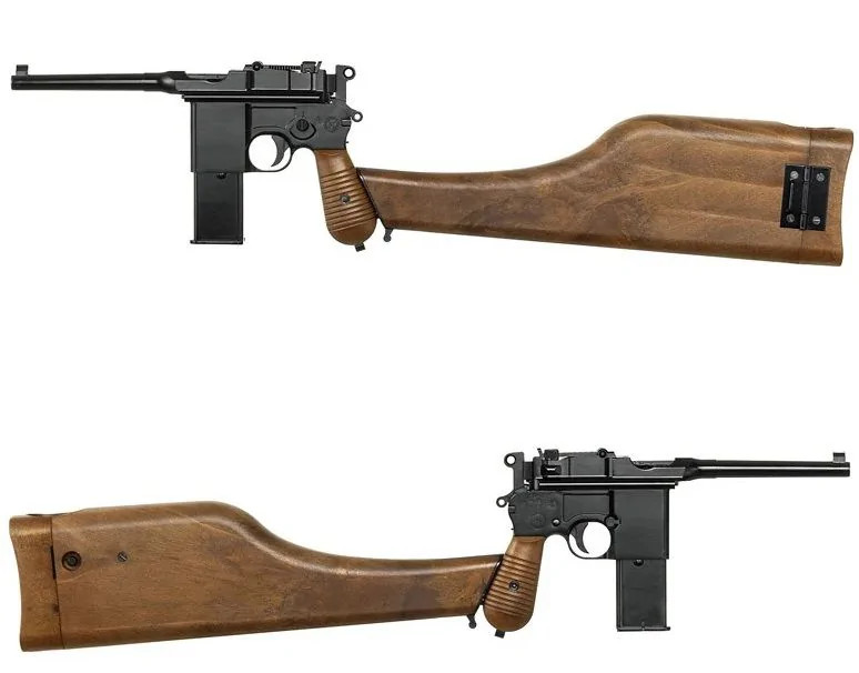 WE Tech M712 Broomhandle Mauser GBB Pistol with Stock - bbgunsuk.co.uk