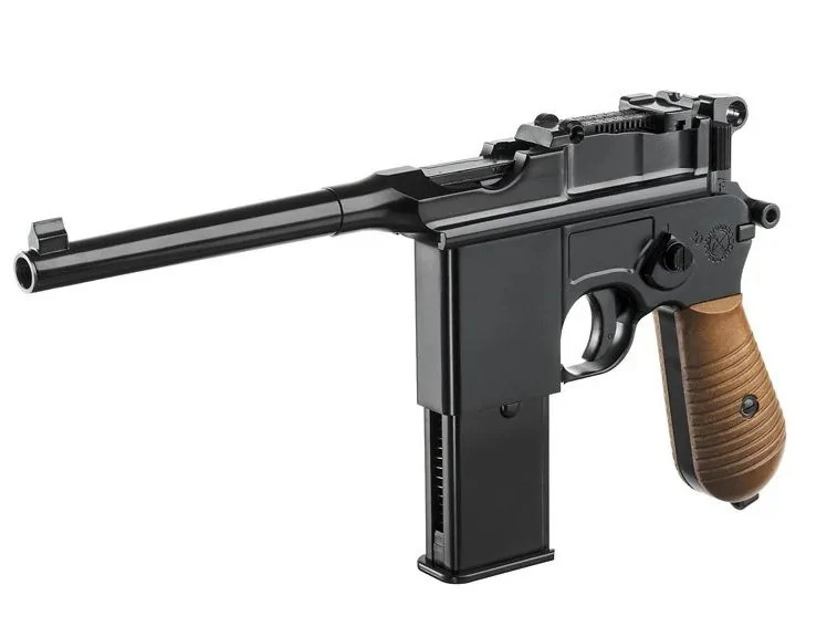 WE Tech M712 Broomhandle Mauser GBB Pistol with Stock - bbgunsuk.co.uk