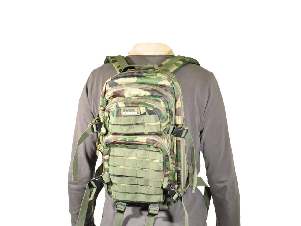 Swiss Arms 1 day compact army backpack rucksack in Camo - bbgunsuk.co.uk