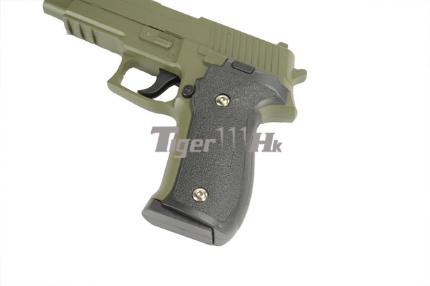 Galaxy G26 P226 Metal Spring Pistol in Army Green - bbgunsuk.co.uk