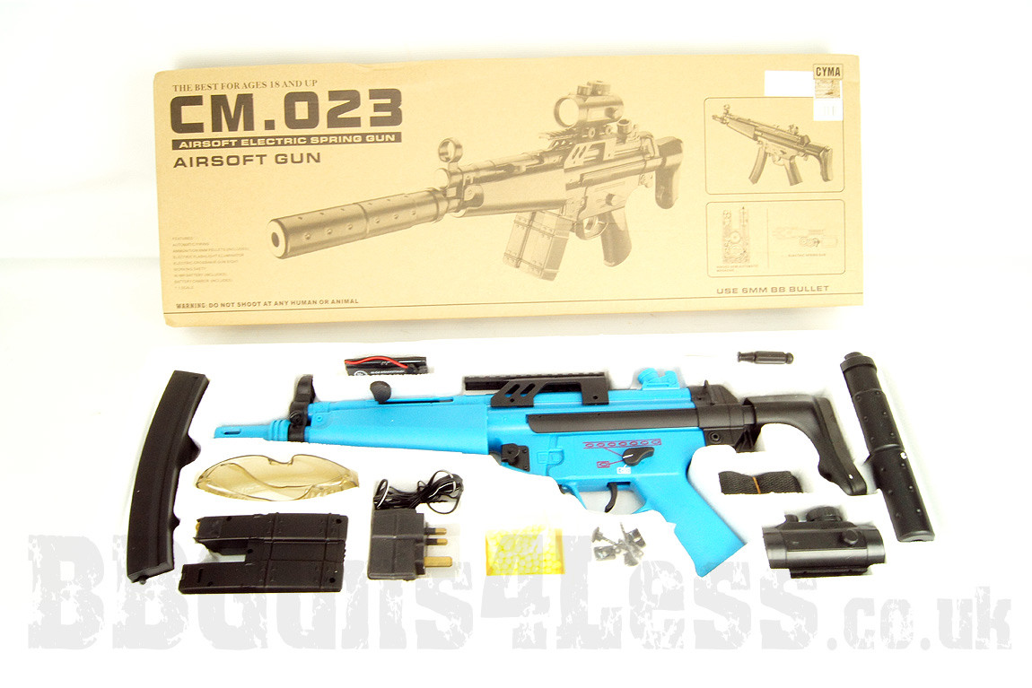 Cyma CM023 MP5 BB Gun Rifle in blue - bbgunsuk.co.uk