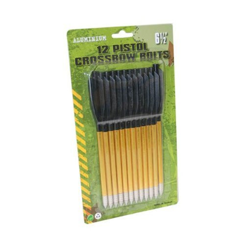 Zombie Aluminium Pistol Crossbow Bolts 12 x 6.5" in green - bbgunsuk.co.uk