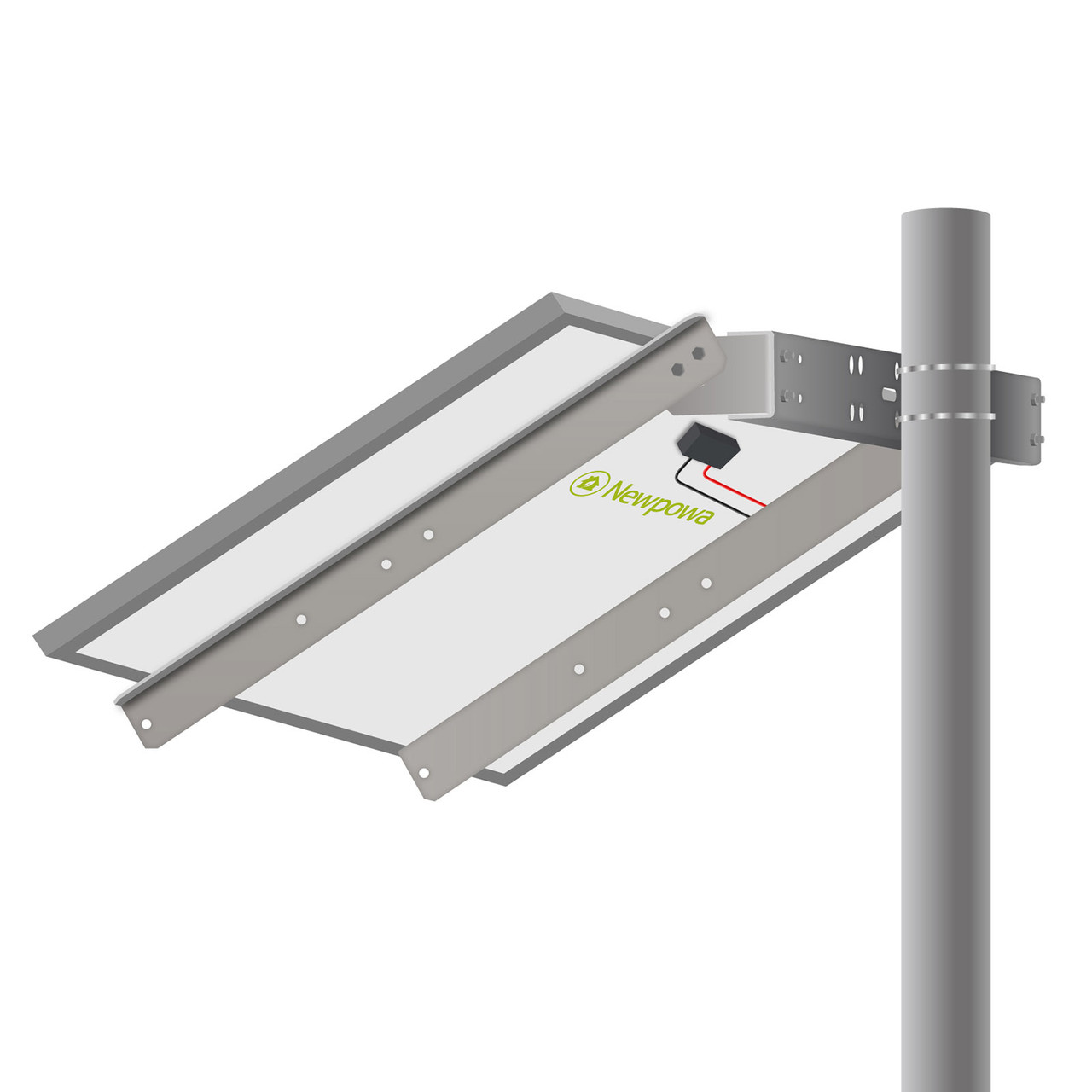 Double Arm Pole Side Mount for 200W Solar Panels -Newpowa