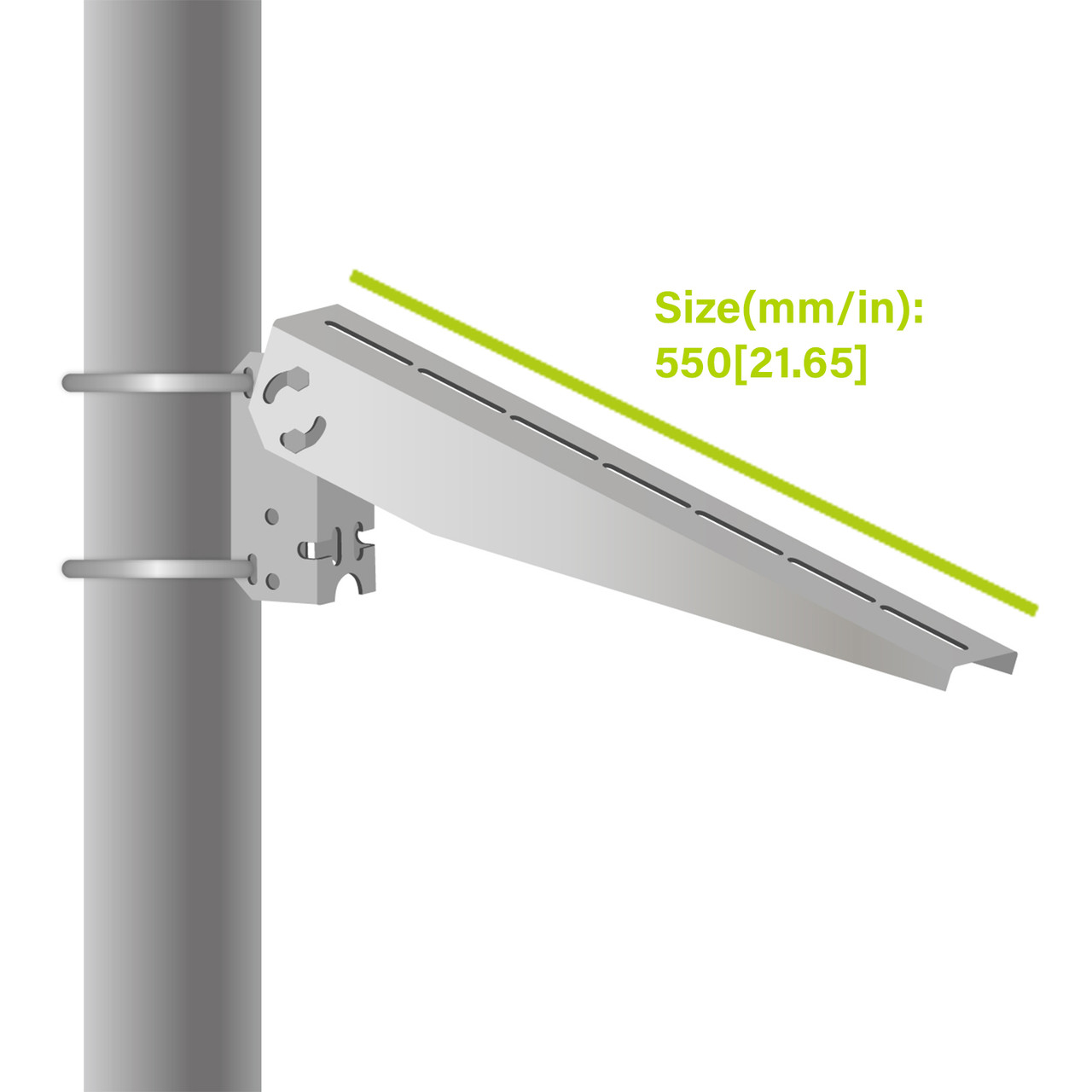 Single Arm Pole/Wall Side Tilt Mount for 30W-60W Solar Panels -Newpowa