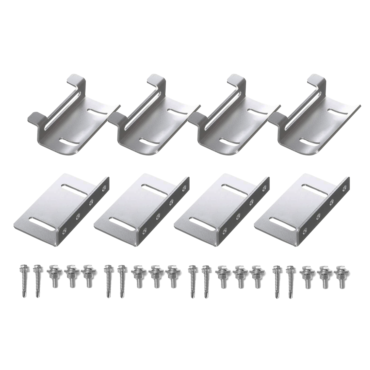 Mounting Curved Z-Bracket Set for Solar Panels up to 210W -Newpowa