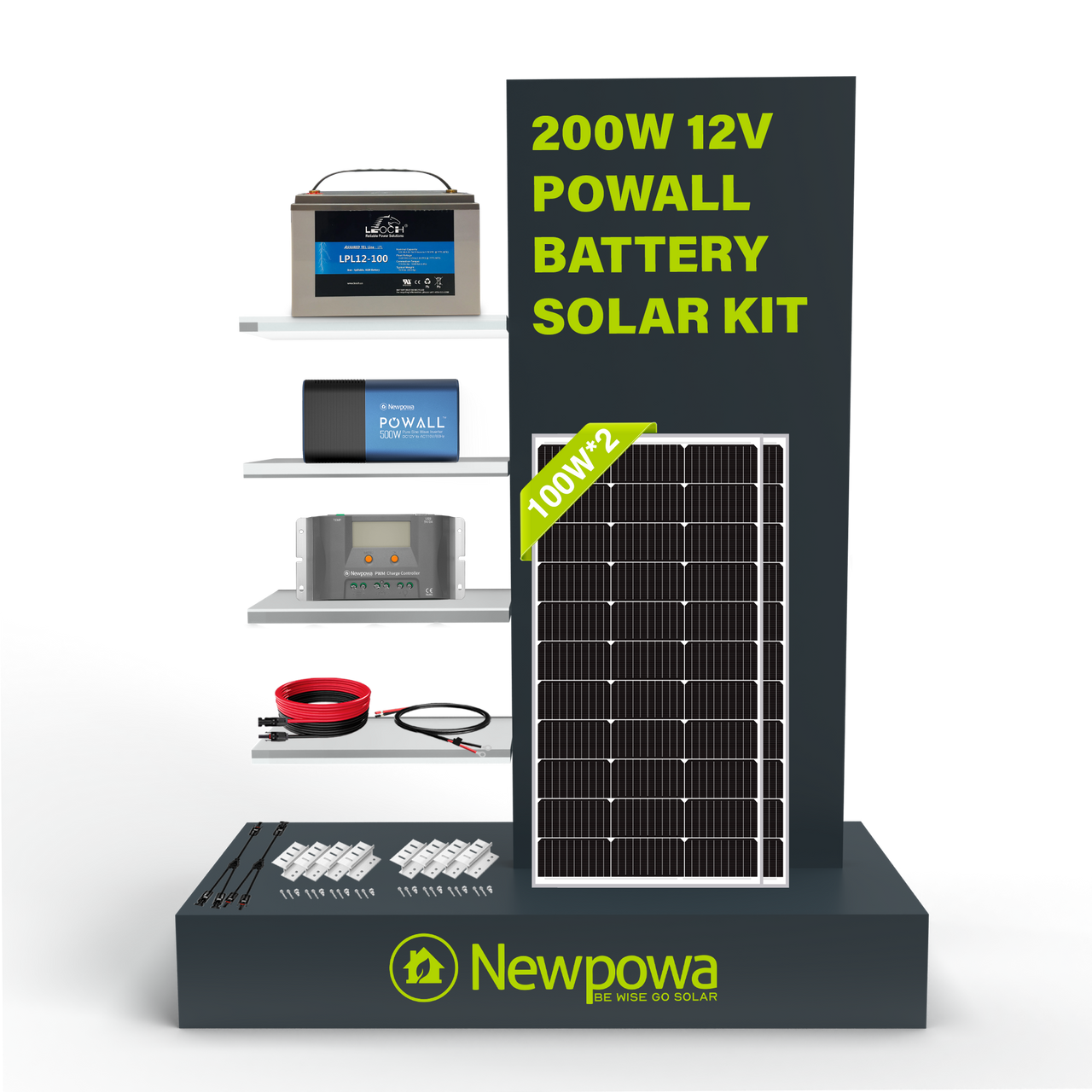 220W 12V Monocrystalline Solar Panels w/ 10BusBar Technology -Newpowa