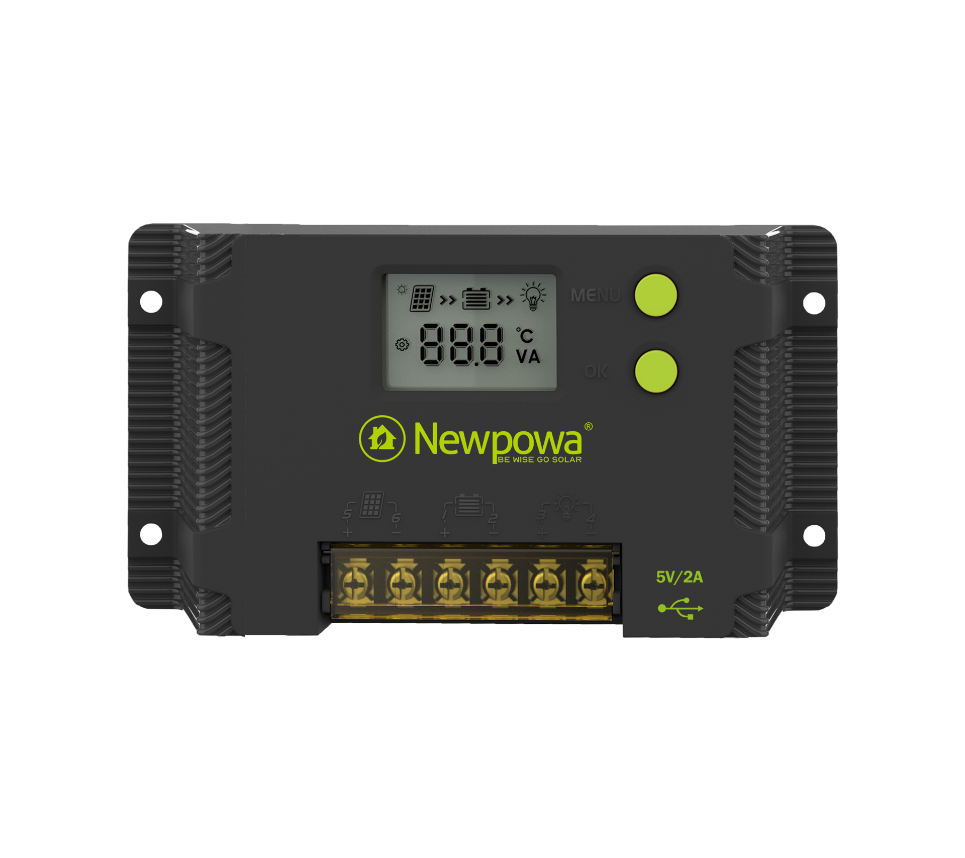 20a Pwm Solar Charge Controller W 12v24v Auto Switch Newpowa