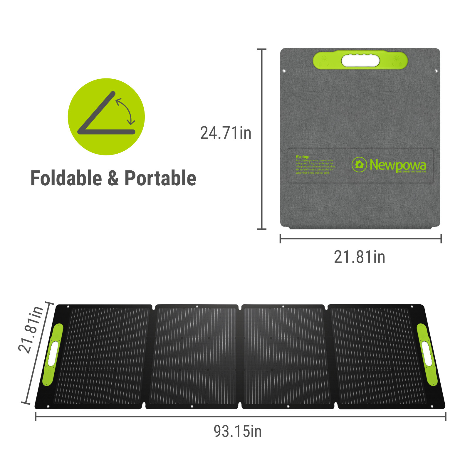 New 200W Lightweight Foldable Solar Panel Kit -Newpowa