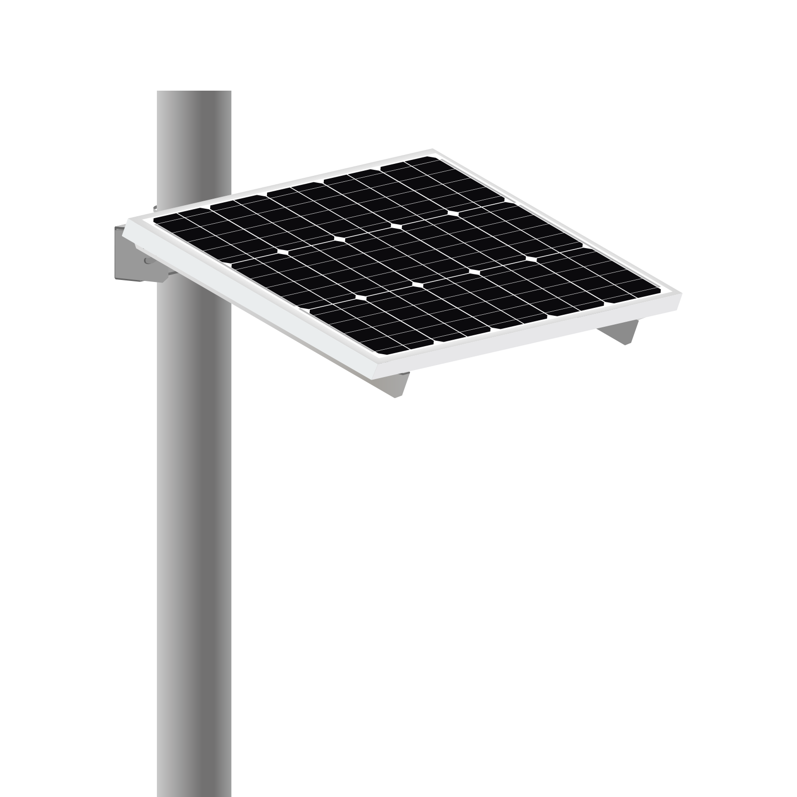 Double Arm Pole Side Mount for 200W Solar Panels -Newpowa