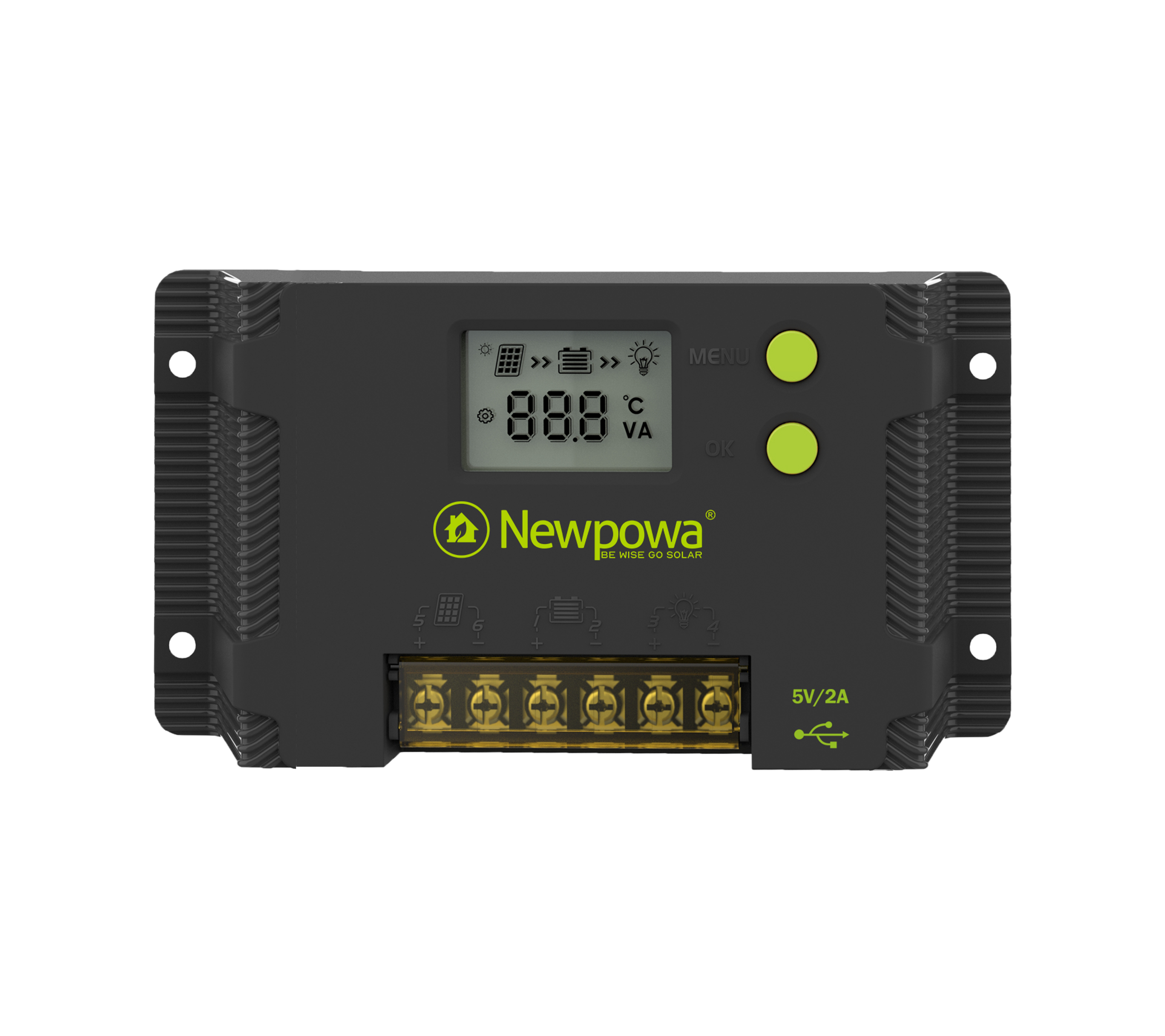 10a Pwm Solar Charge Controller W Auto 12v24v Dc Detection Newpowa