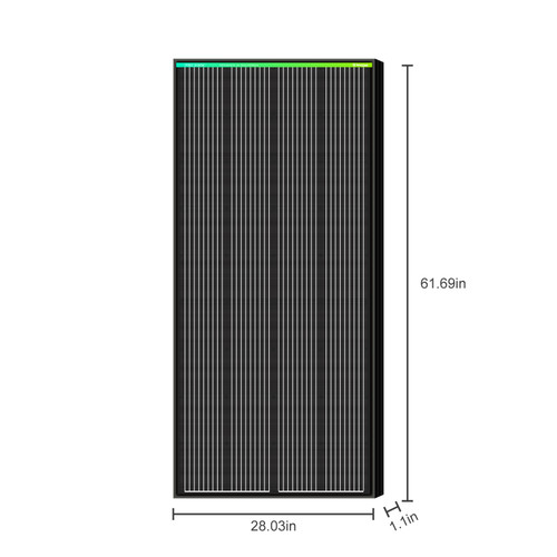 Pro 200W 12V Monocrystalline Solar Panels w/ 9BusBar Technology -Newpowa