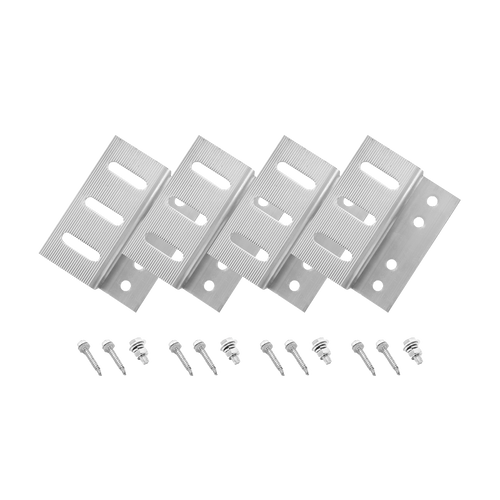 Universal Flat Mount Z-Bracket Set for 10W-210W Solar Panels -Newpowa