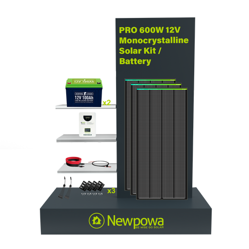 Pro 600W 12V Monocrystalline Solar Kit for Off-grid Solar Applications ...