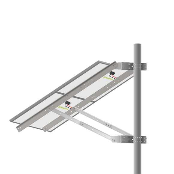 Double Arm Pole Side Mount for Up To 400W Solar Panels -Newpowa
