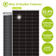 220W 12V Monocrystalline Solar Panels w/ 10BusBar Technology -Newpowa