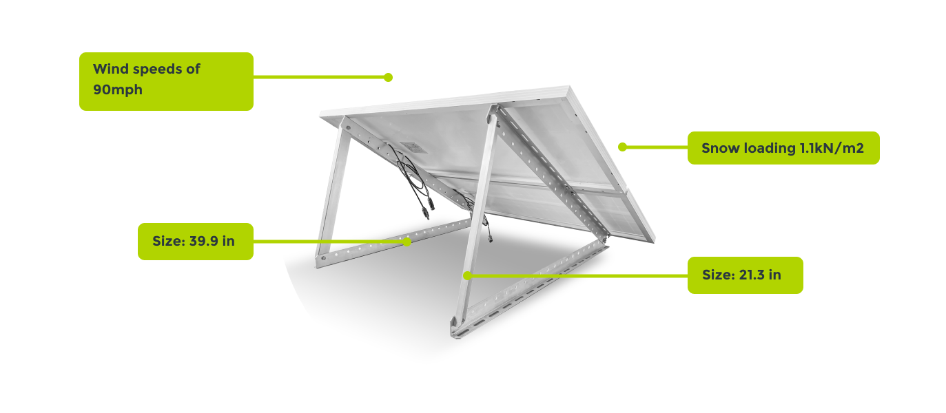 Adjustable Solar Panel Tilt Bracket for Two 100W Solar Panels -Newpowa
