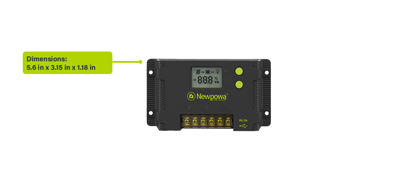 20a Pwm Solar Charge Controller W 12v24v Auto Switch Newpowa