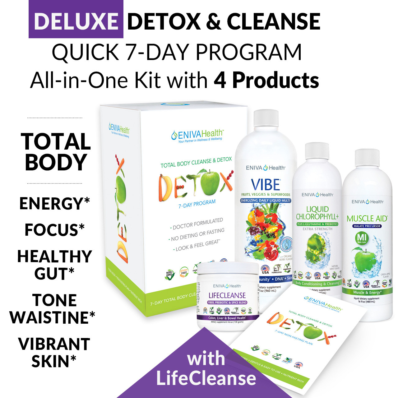 Full Body Detox Kit | Easy 7-Day Detox and Body Cleanse | ENIVA Health
