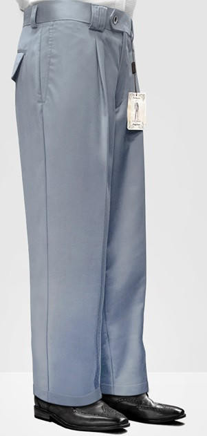 Fashionable Men's Steel Blue Wide Leg Pants | Contempo Suits
