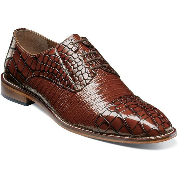 Stacy Adams Men's Suit Shoes Gator Print Cognac OS25681-221