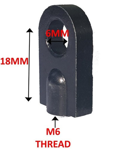 6MM EYE 5MM THICK M6 THREAD IN BASE - PRECISION GAS SPRINGS PTY LTD