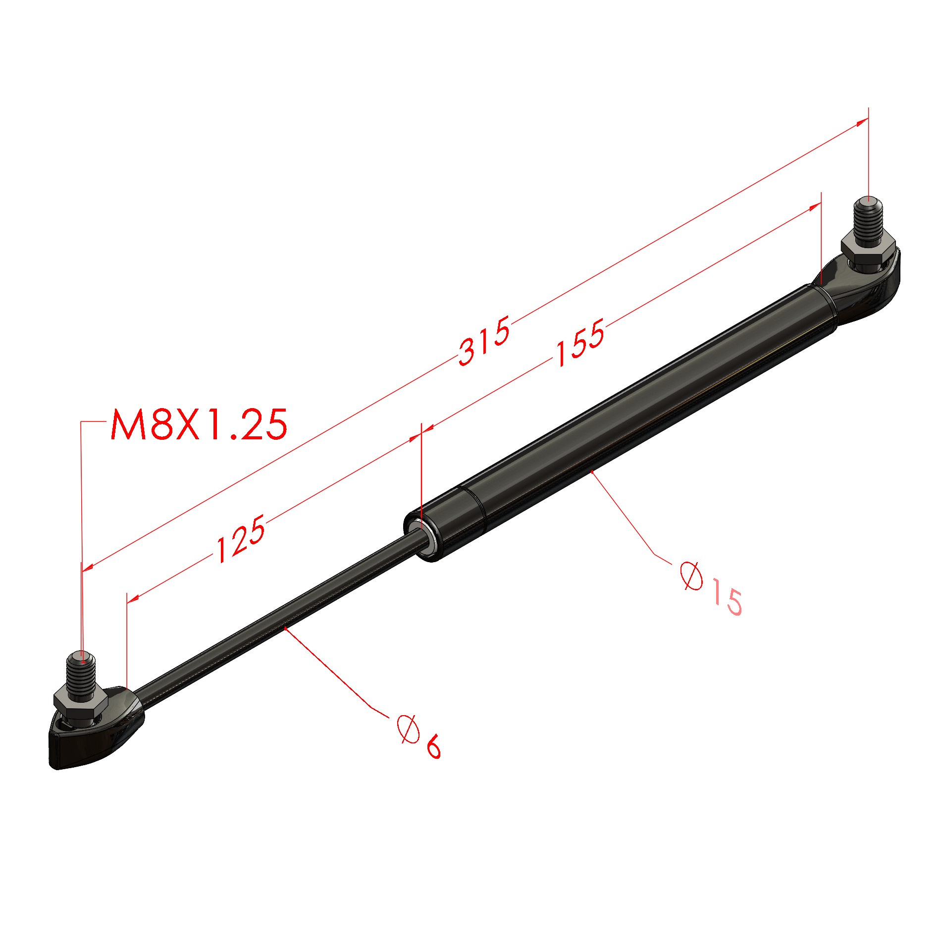 615 GAS STRUT