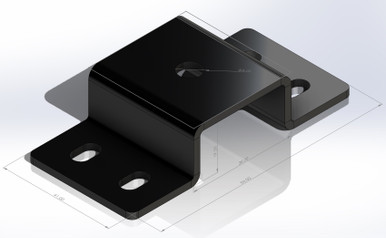 STEEL TOP-HAT BRACKET 4 HOLE FIXING