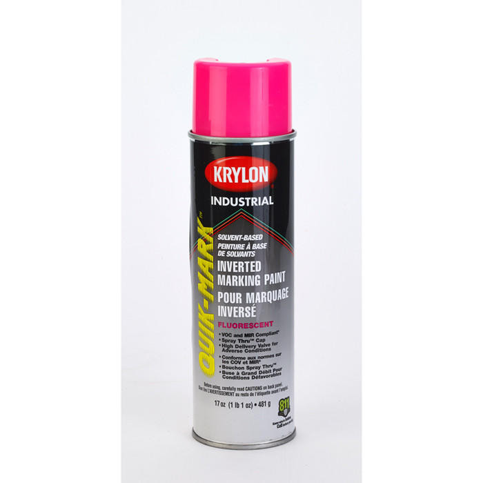 Krylon Inverted Marking Paint, 20 Oz, Flo Hot Pink (12 Cans)