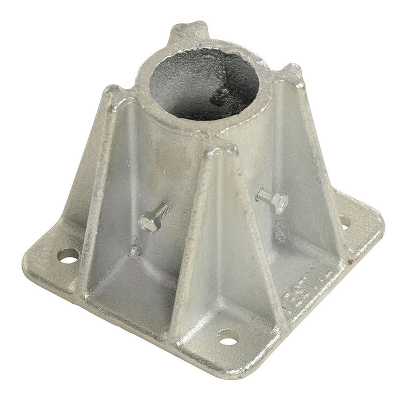 Cast Steel Single Socket For Pipe Safety Railing, Silver | CMTP