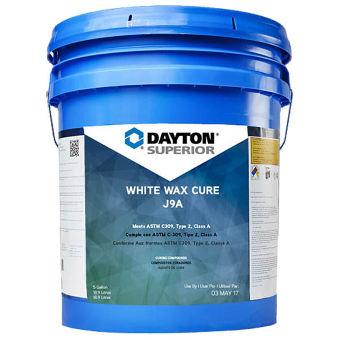 Dayton 69165, White Wax Cure J9A Concrete Curing Compound, 5 Gallon ...