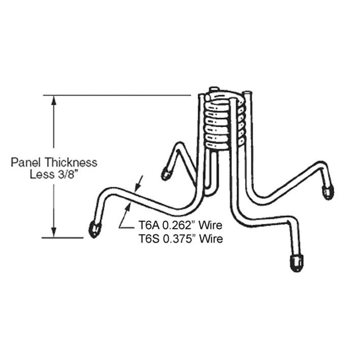 Dayton 49266, T6A Brace Anchor, 3/4" ND. X 8" Slab Thickness - W/ 0.262 ...