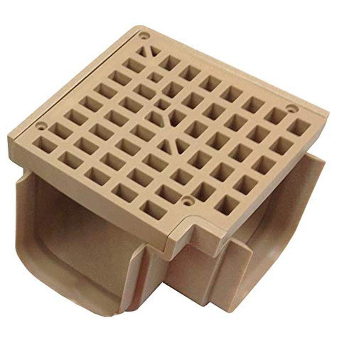 90 Degree Corner Drain and Grate, Tan