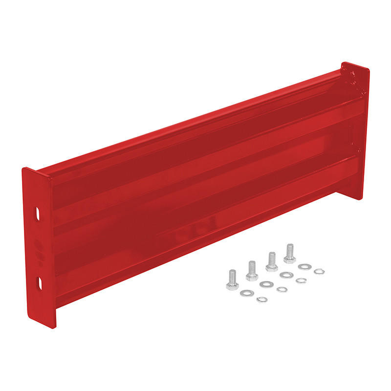 Steel 2 Ribbed Bolt On Style Guard Rail, 30in Length, Red
