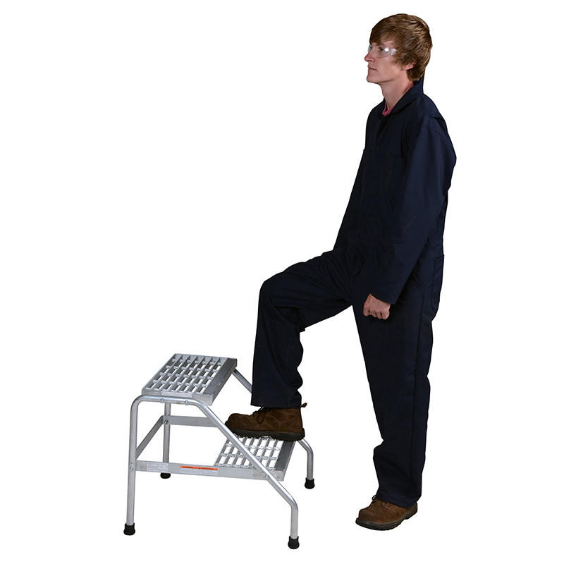 Aluminum Step Stand - 2 Step Knock-Down | Warehouse