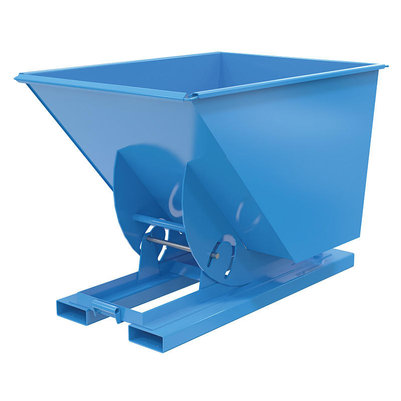 Light Duty No Bump and Dump Hopper, 1 Cu Yd, 2000 lb., Sky Blue