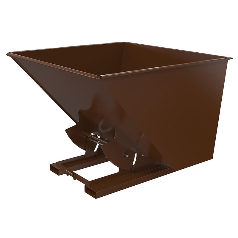 Steel HD No Bump and Dump Hopper, 2-1/2 Cu Yd, 6000 lb., Brown